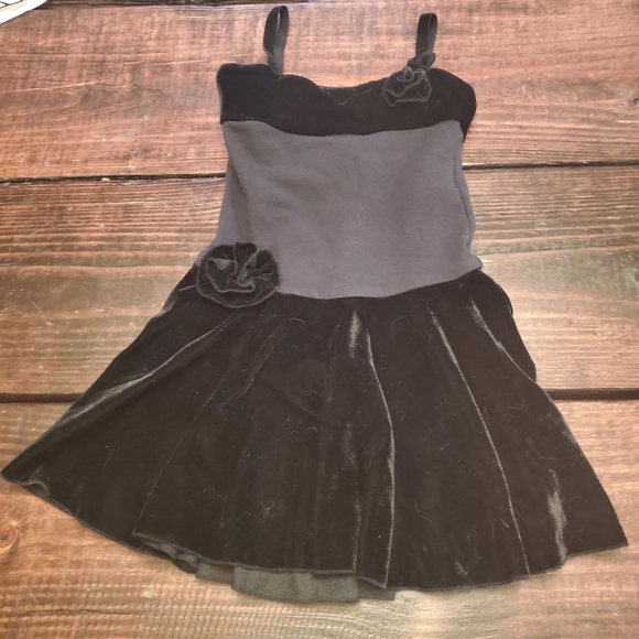 Dresses | Girls Black Velvet Dress Dance Outfit | Poshmark
